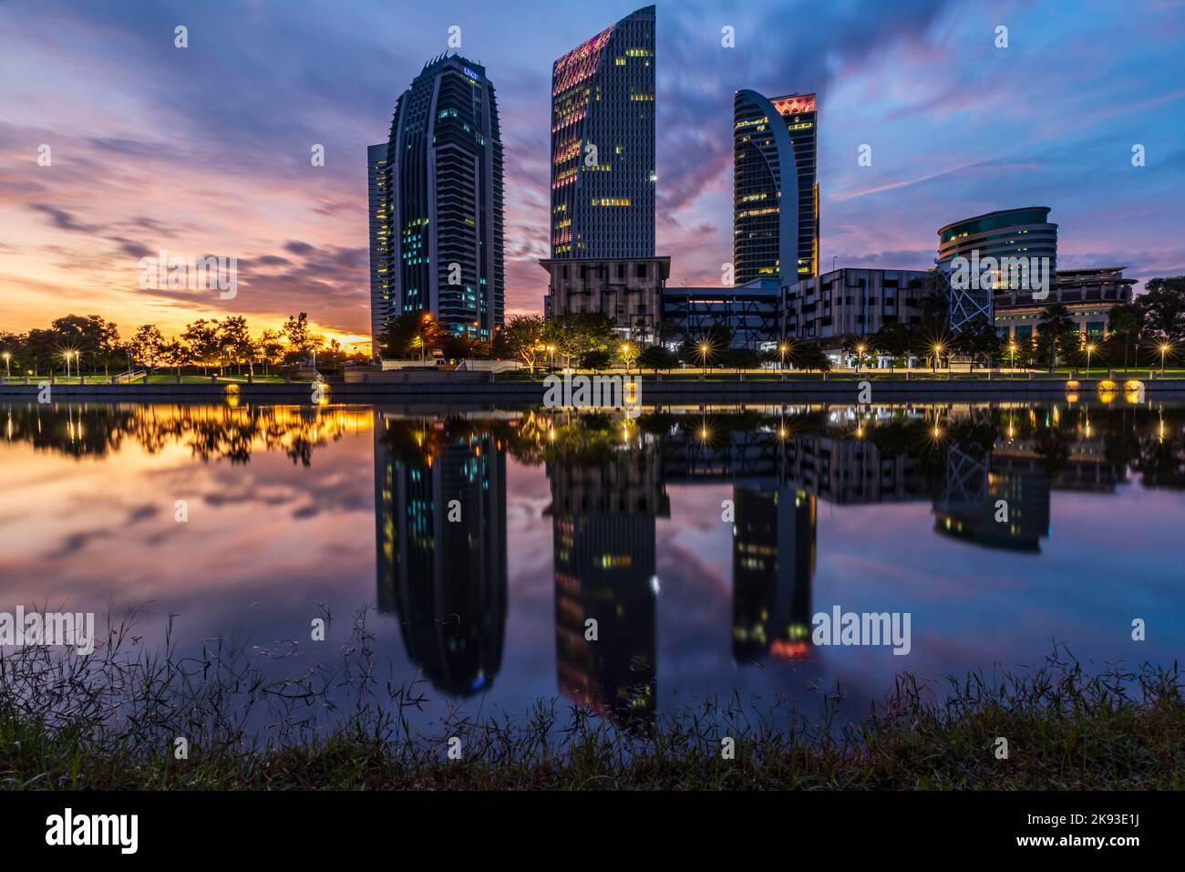 Putrajaya building during sunset Stock Photo - Alamy