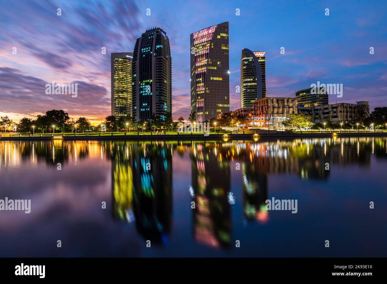 Putrajaya building during sunset Stock Photo - Alamy