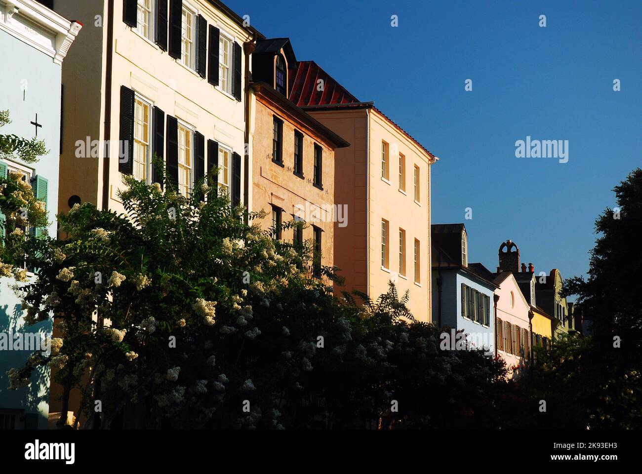 Exquisite Homes lines the street of Painted Row, A string of colorful ...
