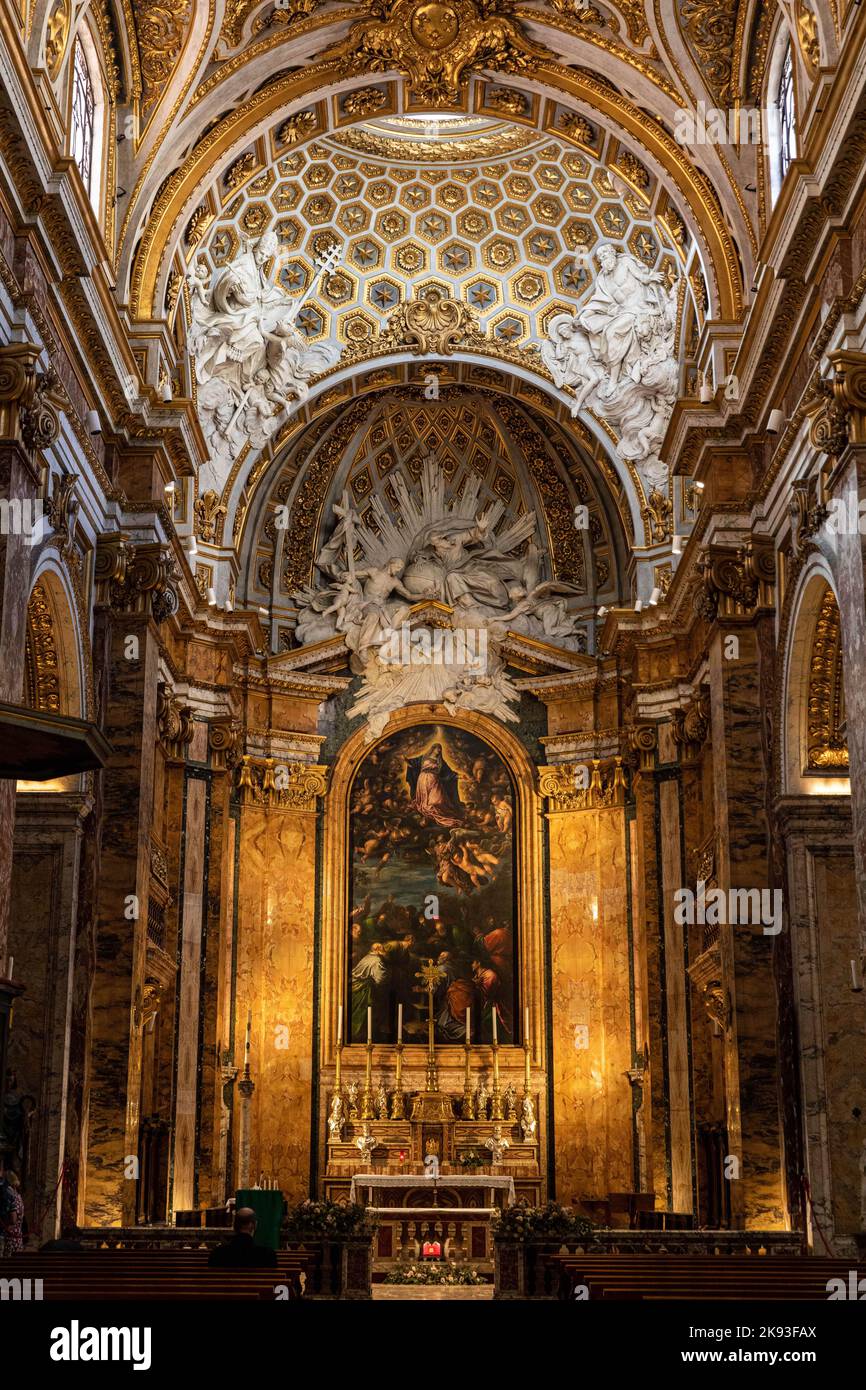 Rome, Italy. 18th Sep, 2022. Painting by Caravaggio, altar, Chiesa San ...