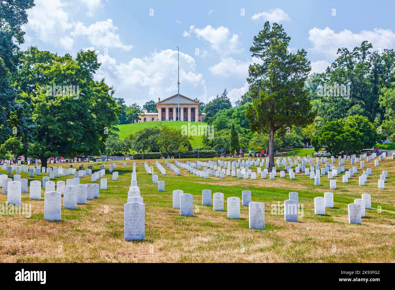 Arlington, USA - July 15, 2010: Gravestones on Arlington National ...