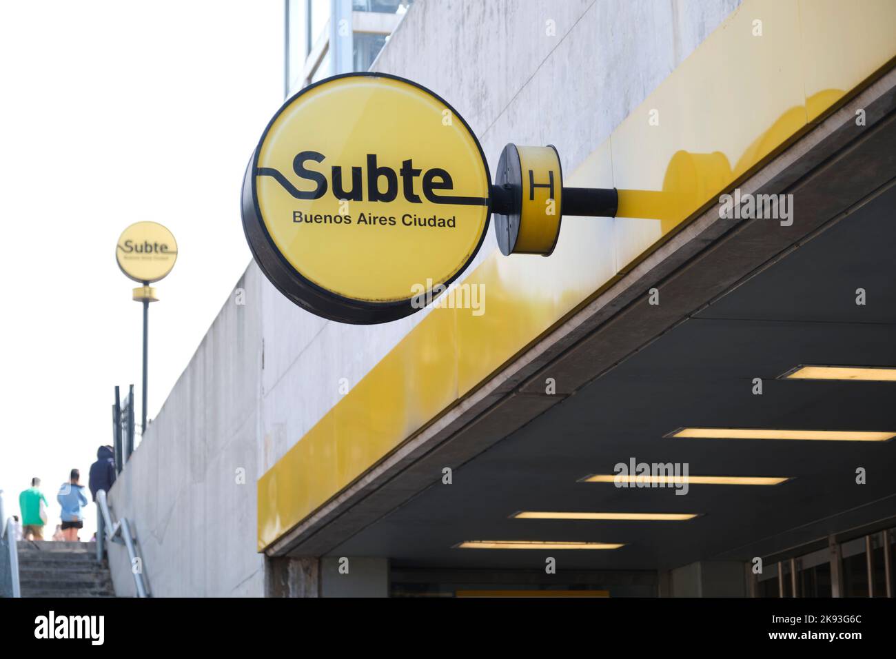 Buenos Aires, Argentina, October 23, 2022: Subte signage at the ...