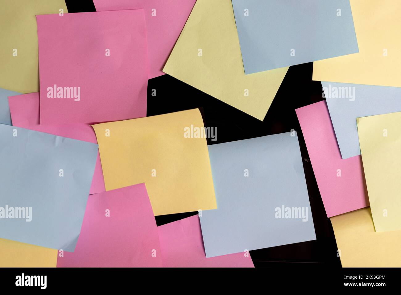 colorful blank notes covering laptop or computer monitor screen Stock ...