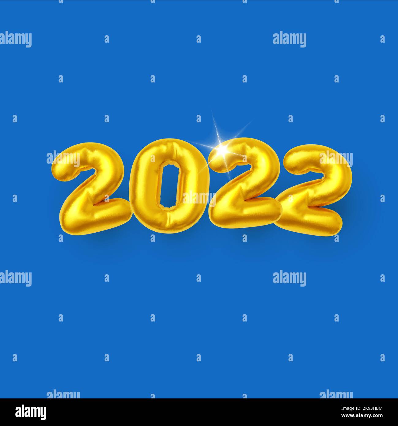 2022 blue foil balloons Stock Vector Images - Alamy