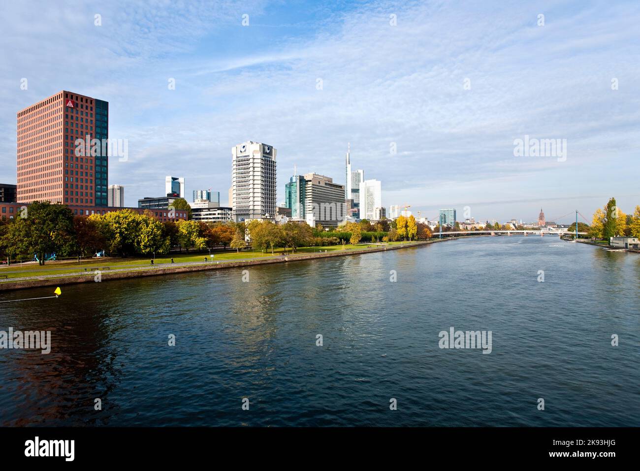 Frankfurt, Germany - October 21, 2009: view to skyline of Frankfurt ...