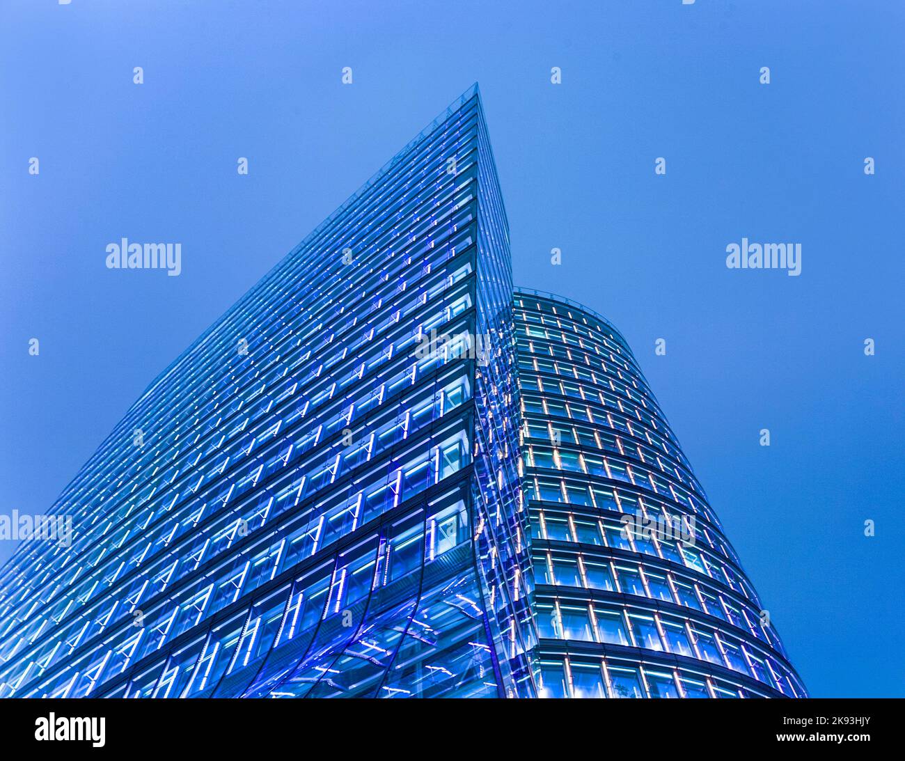 Vienna, Austria - April 22, 2009: facade of uniqa tower in Vienna ...