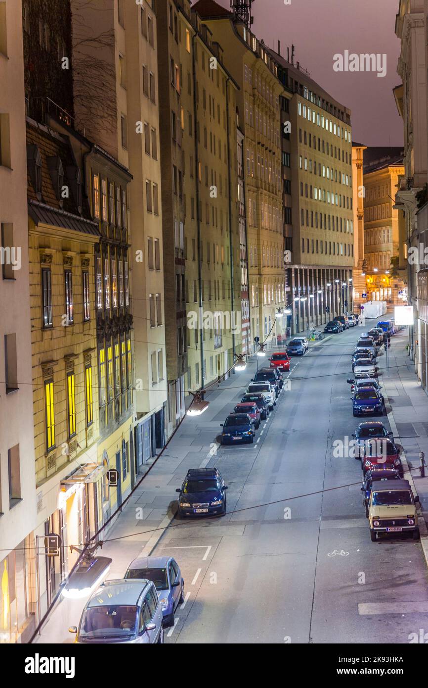 VIENNA, AUSTRIA - NOV 25: Vienna - famous narrow street in first ...