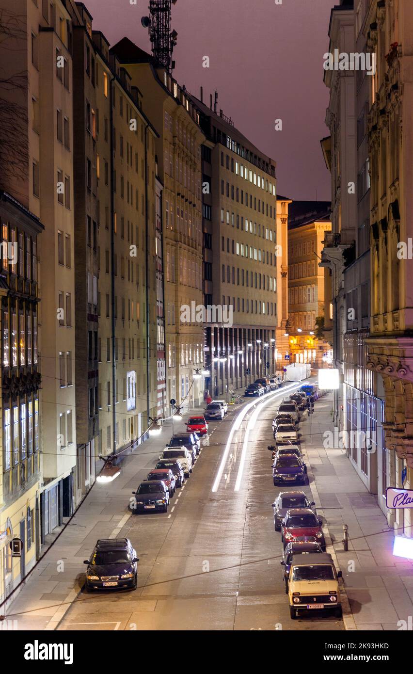 VIENNA, AUSTRIA - NOV 25: Vienna - famous narrow street in first ...