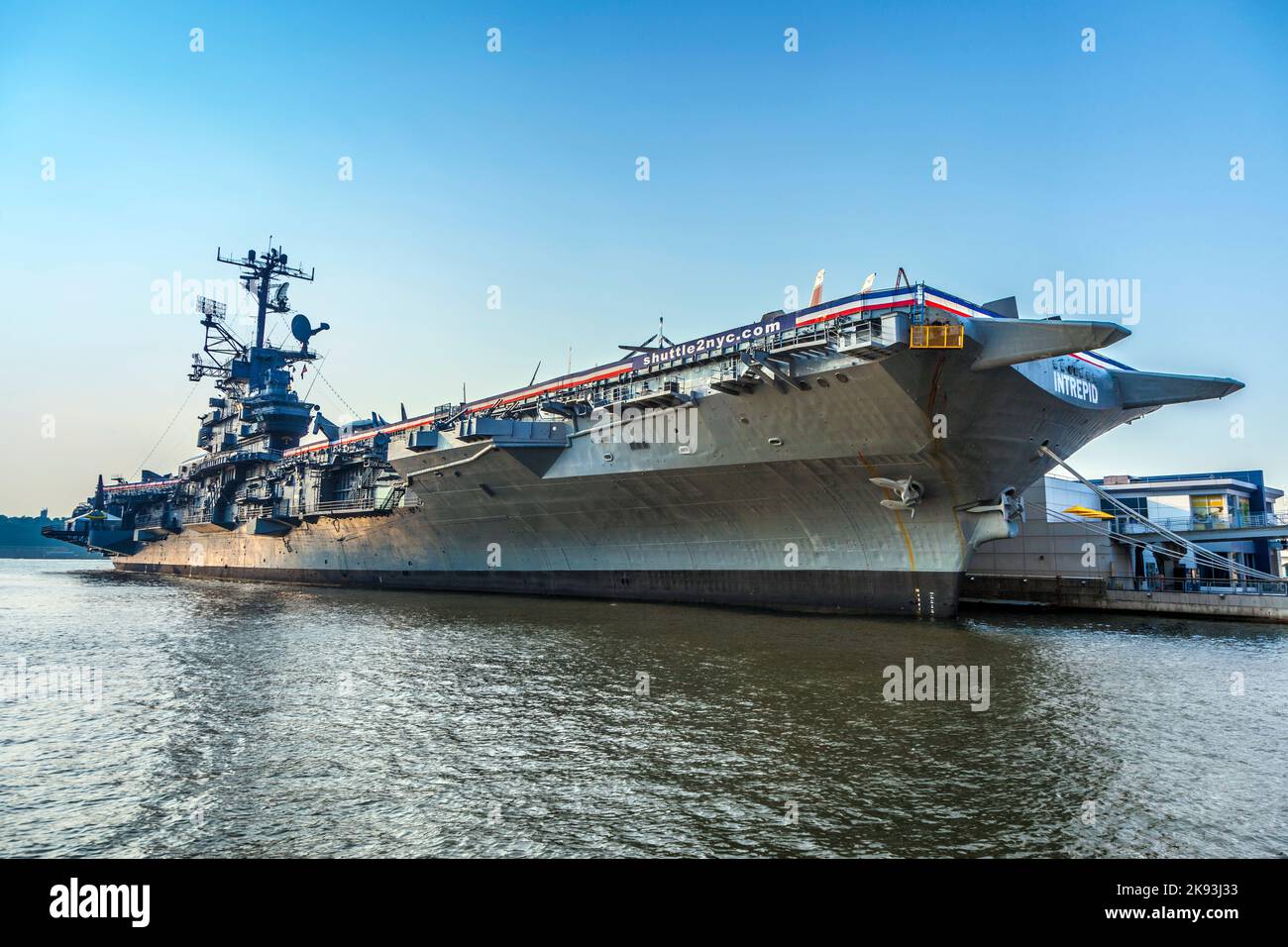 NEW YORK CITY - JUL 8: Visit of the aircraft carrier Intrepid on July 8 ...