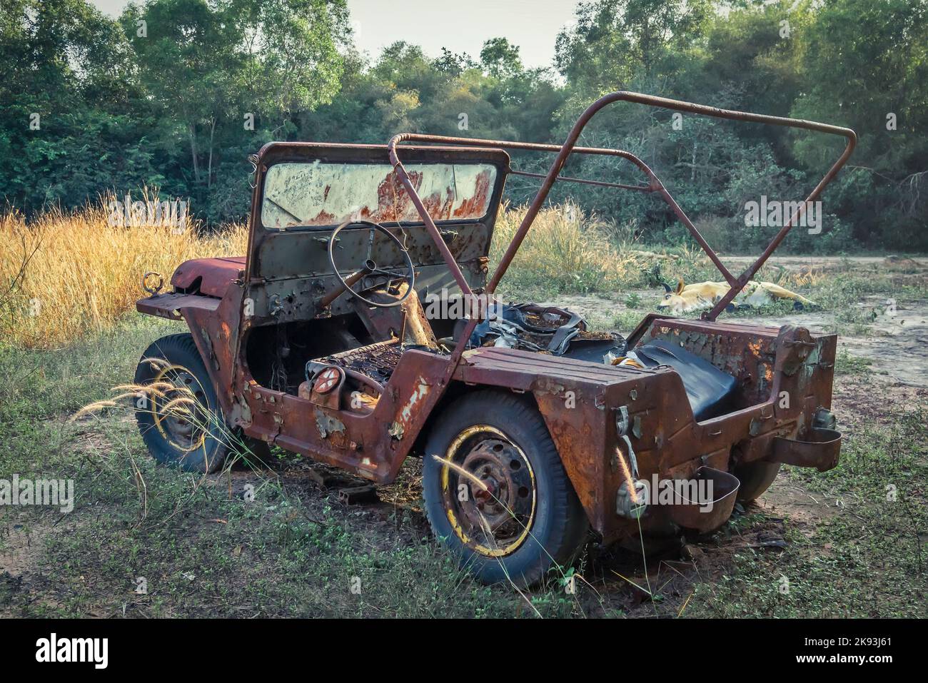 Road vehicles during the Vietnam war in the historic area of Cu Chi ...
