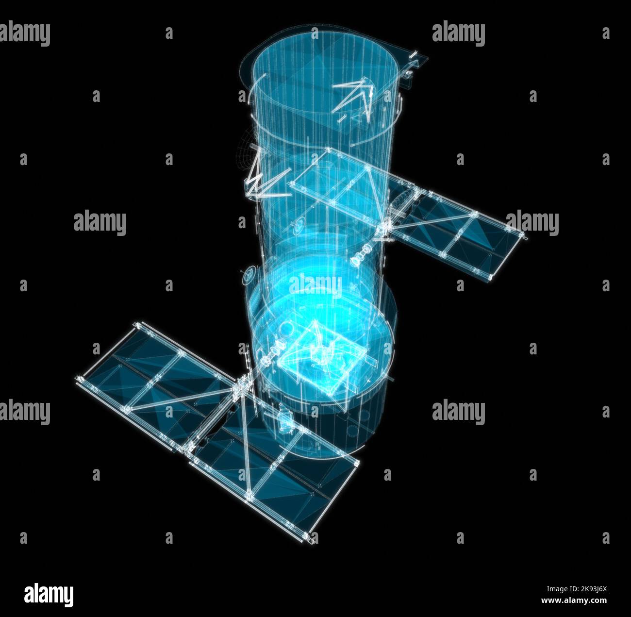 Hubble Space Telescope. 3D Illustration Stock Photo - Alamy