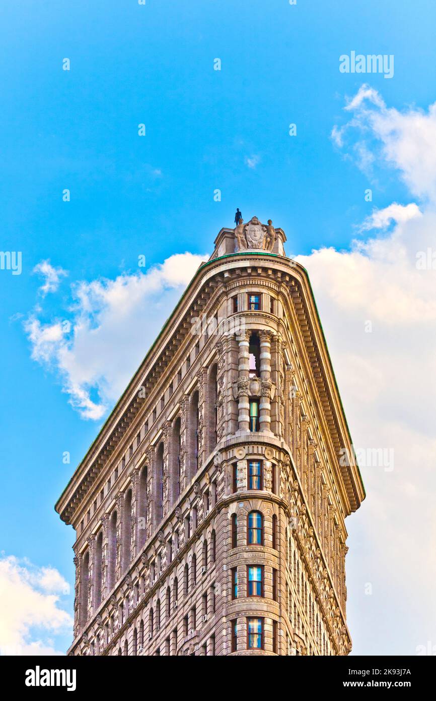New York, USA - July 12, 2010: Facade of the Flatrion building late ...