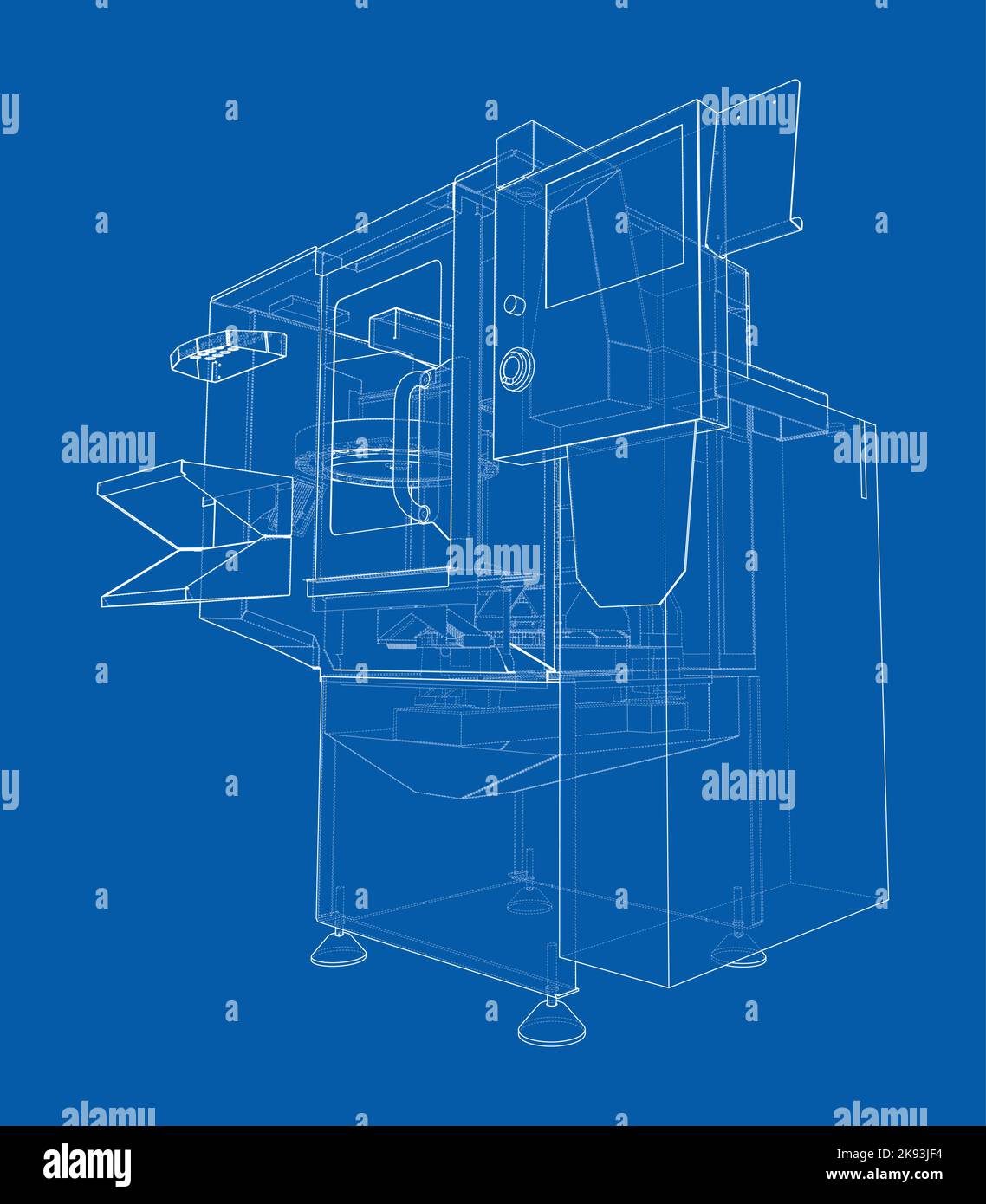 Metalworking CNC milling machine. Vector Stock Vector Image & Art - Alamy