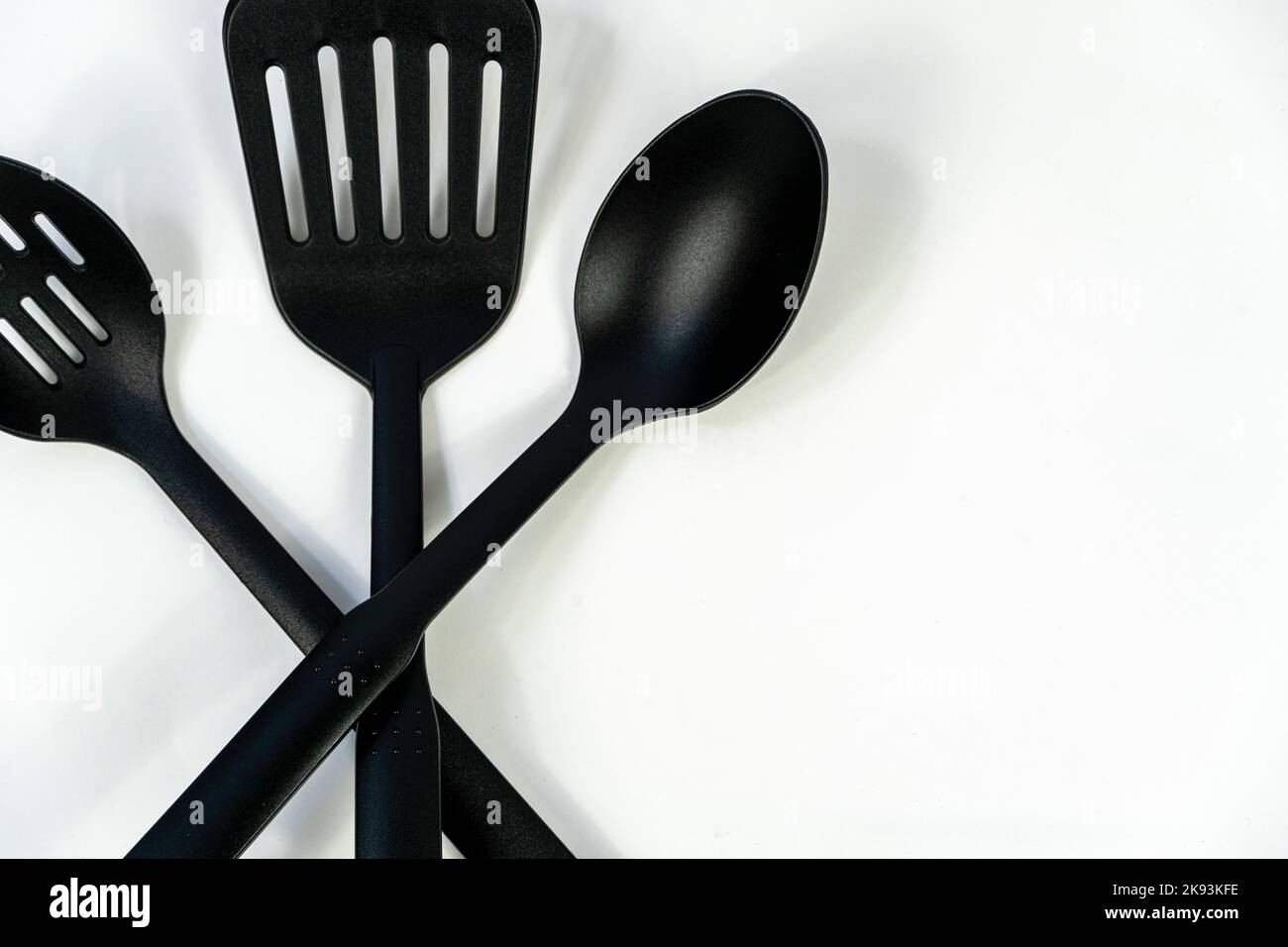 kitchen spatula on isolated white background food plastic spatulas ...