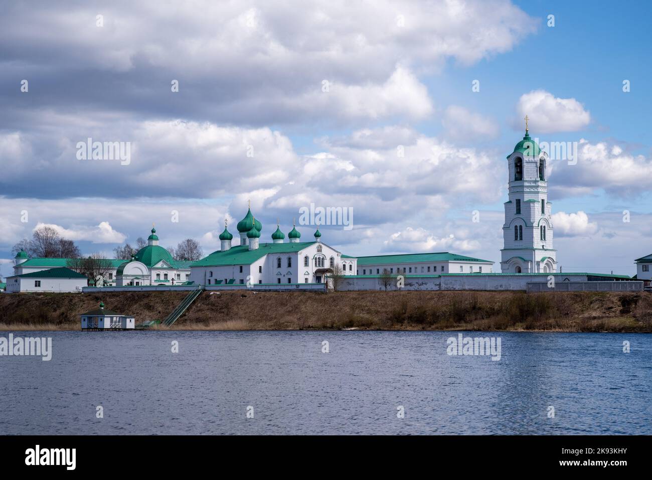 View of the Roshchinsky Lake and the Trinity Alexander-Svirsky ...