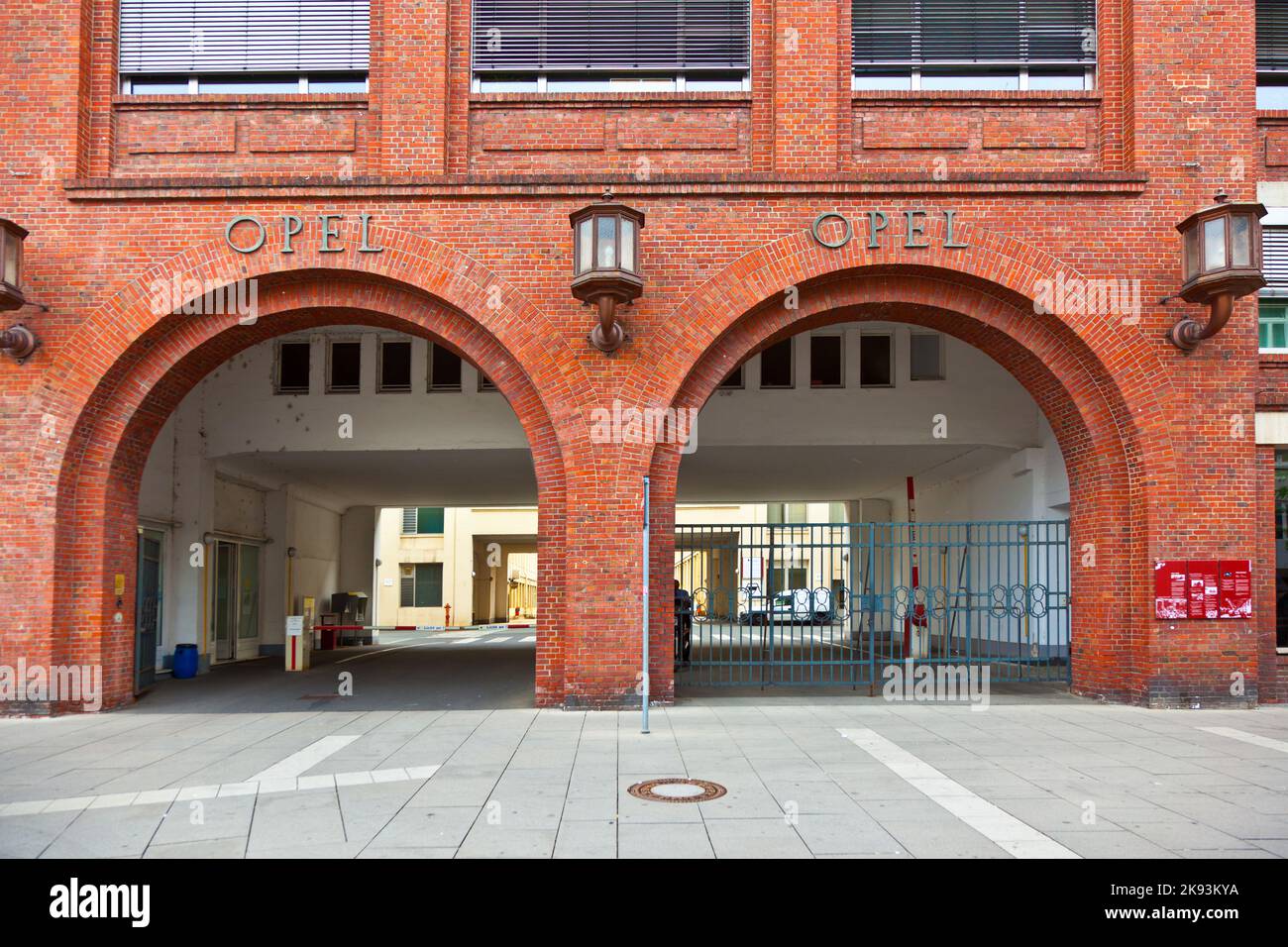 RUESSELSHEIM, GERMANY - MAY 11: Main entrance of the car factory OPEL ...