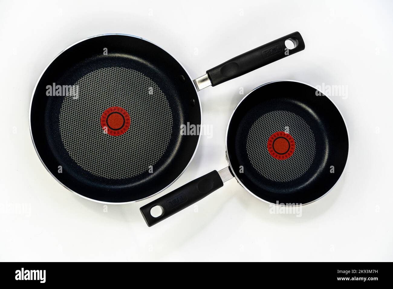 set of cooking pans on white background, mexico Stock Photo - Alamy