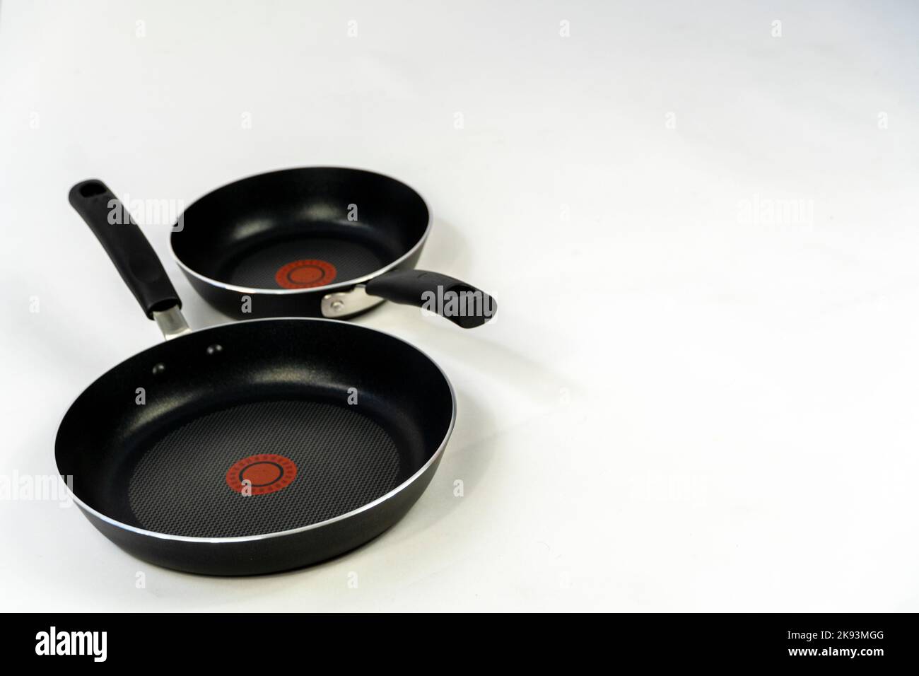 set of cooking pans on white background, mexico Stock Photo - Alamy