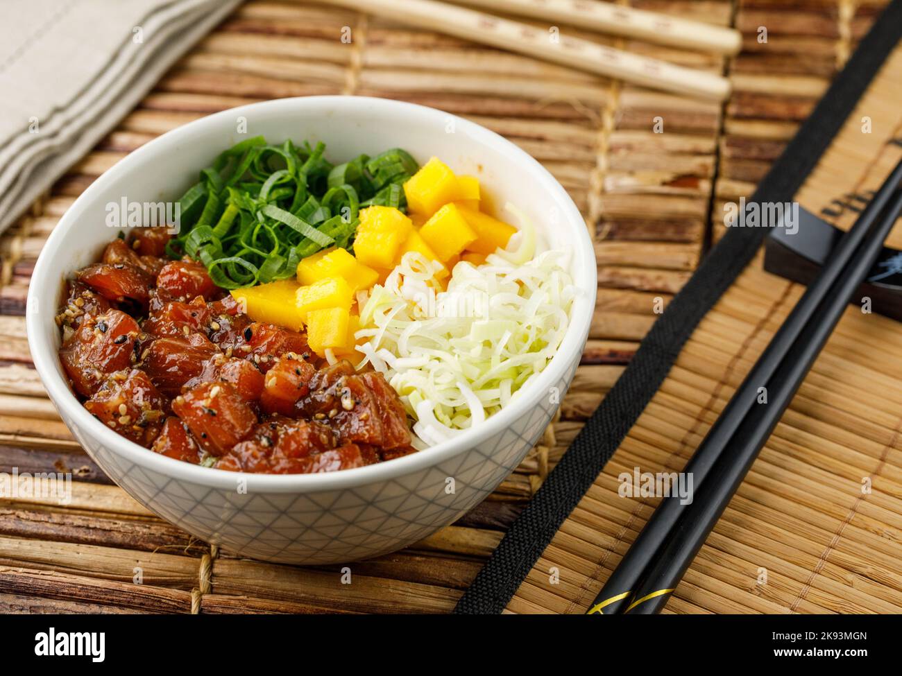Hawaiian poke bowl Stock Photo - Alamy