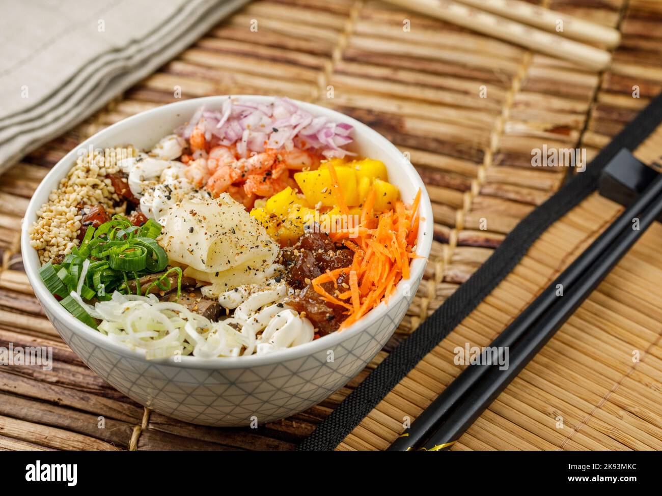 Hawaiian poke bowl Stock Photo - Alamy