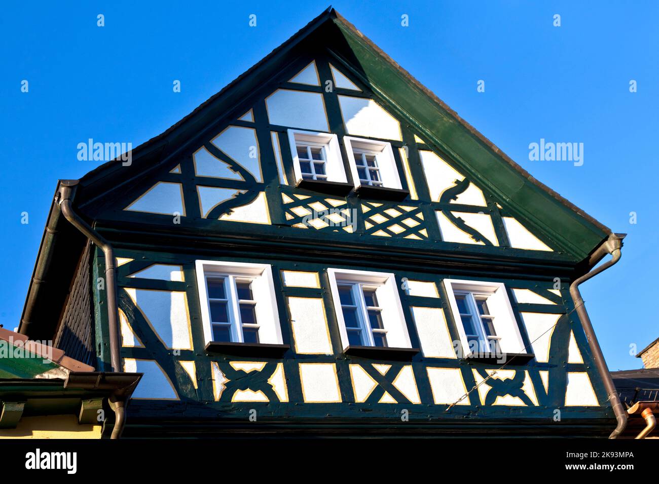 Eltville, Germany - October 16, 2011: historic half timbered houses in ...