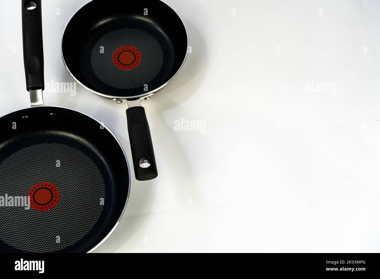 set of cooking pans on white background, mexico Stock Photo - Alamy
