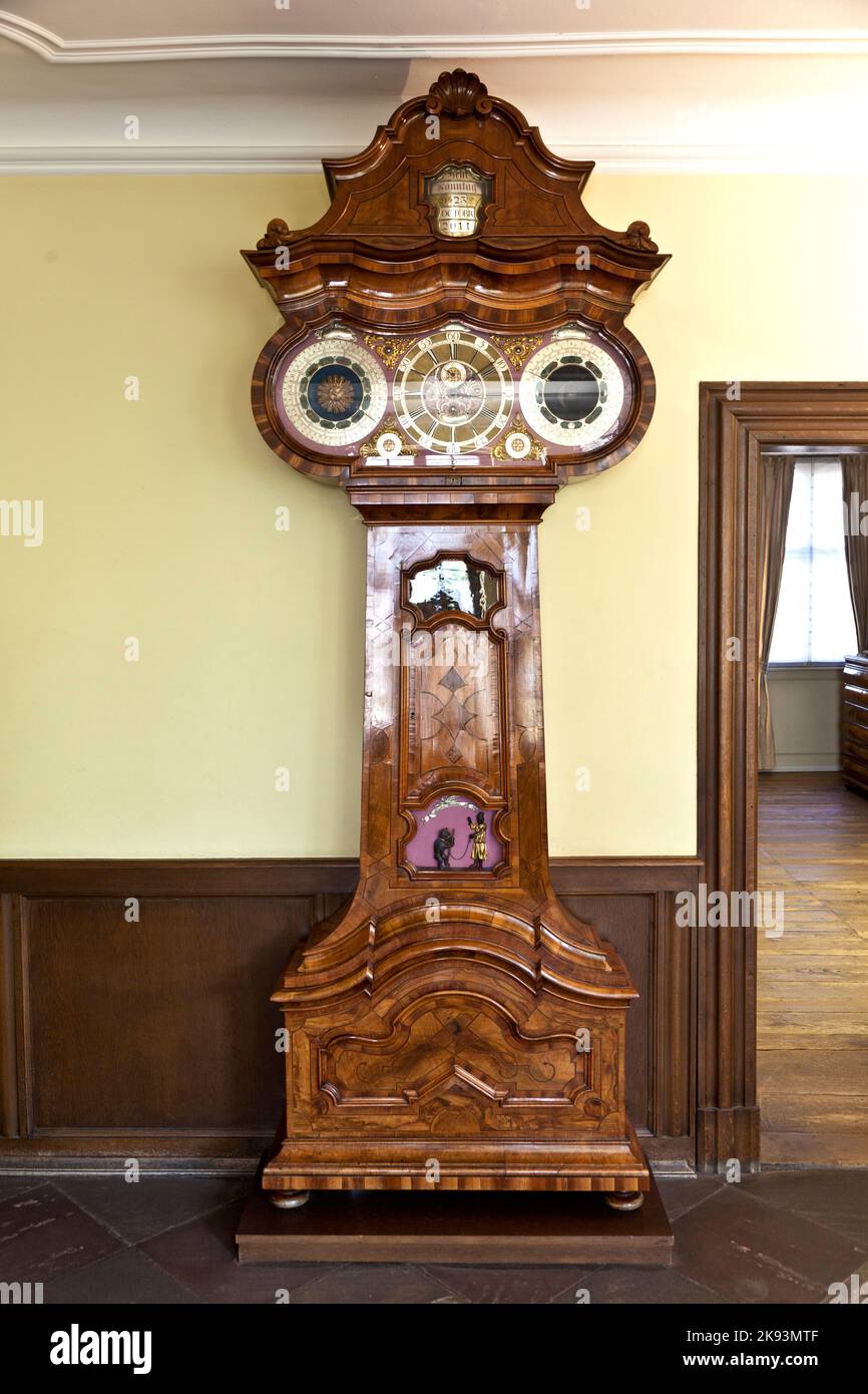 FRANKFURT, GERMANY OCTOBER 22: historic clock in the Goethe museum on ...