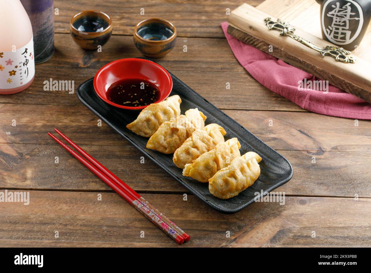 asian cuisine gyosa Stock Photo - Alamy