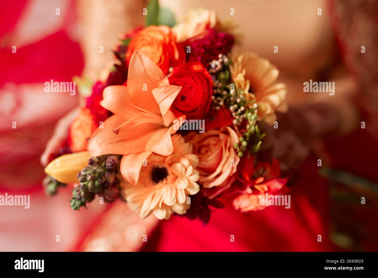 Its not a wedding day without a beautiful bouquet. an unrecognizable ...