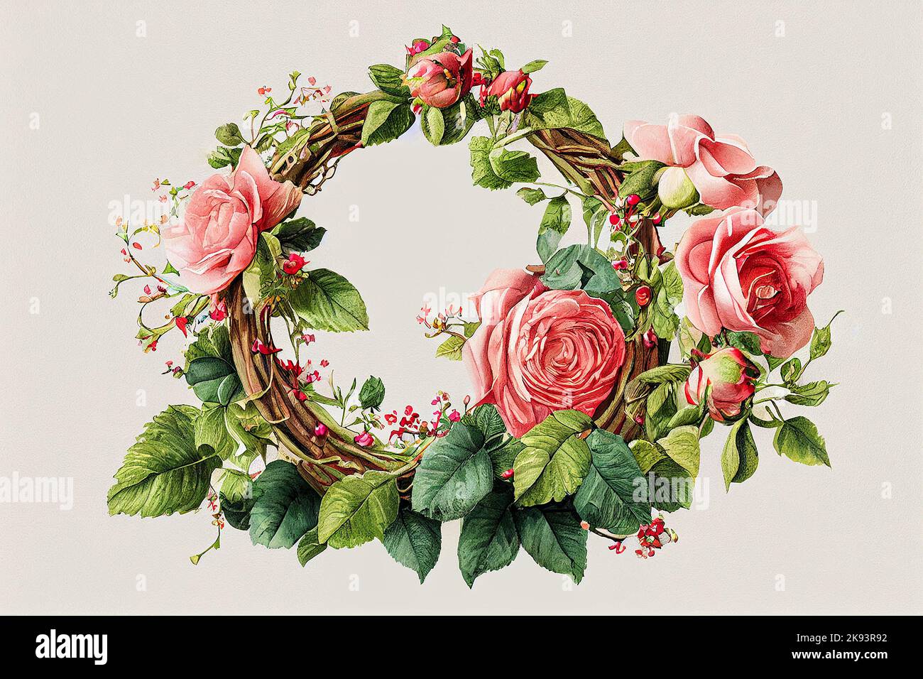 The sweet floral wreath of rose Stock Photo - Alamy