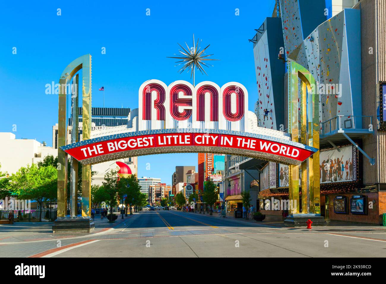 RENO, USA - JUNE 17, 2012:: The Reno Arch in Reno, Nevada. The original ...