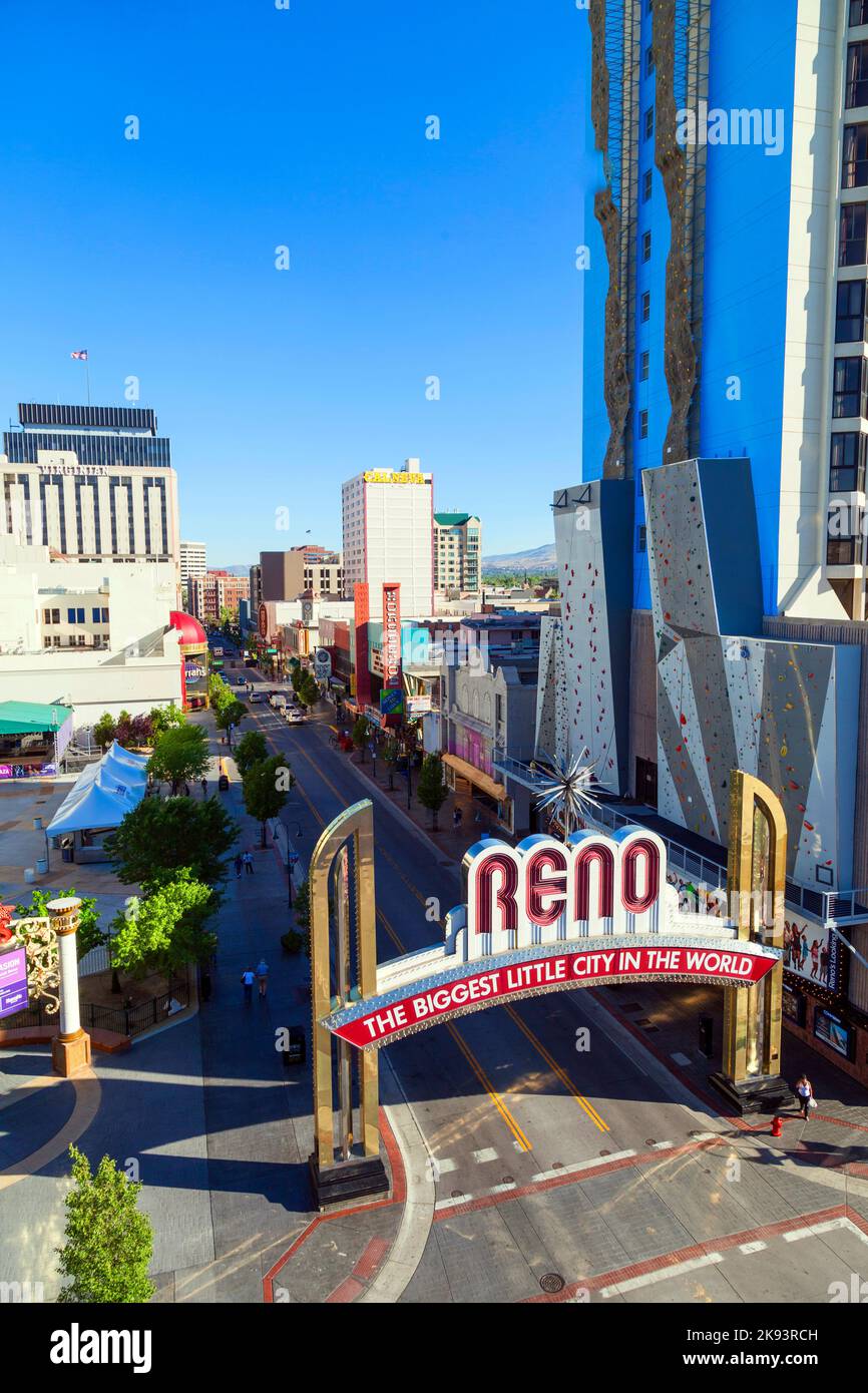 RENO, USA - JUNE 17, 2012:: The Reno Arch in Reno, Nevada. The original ...