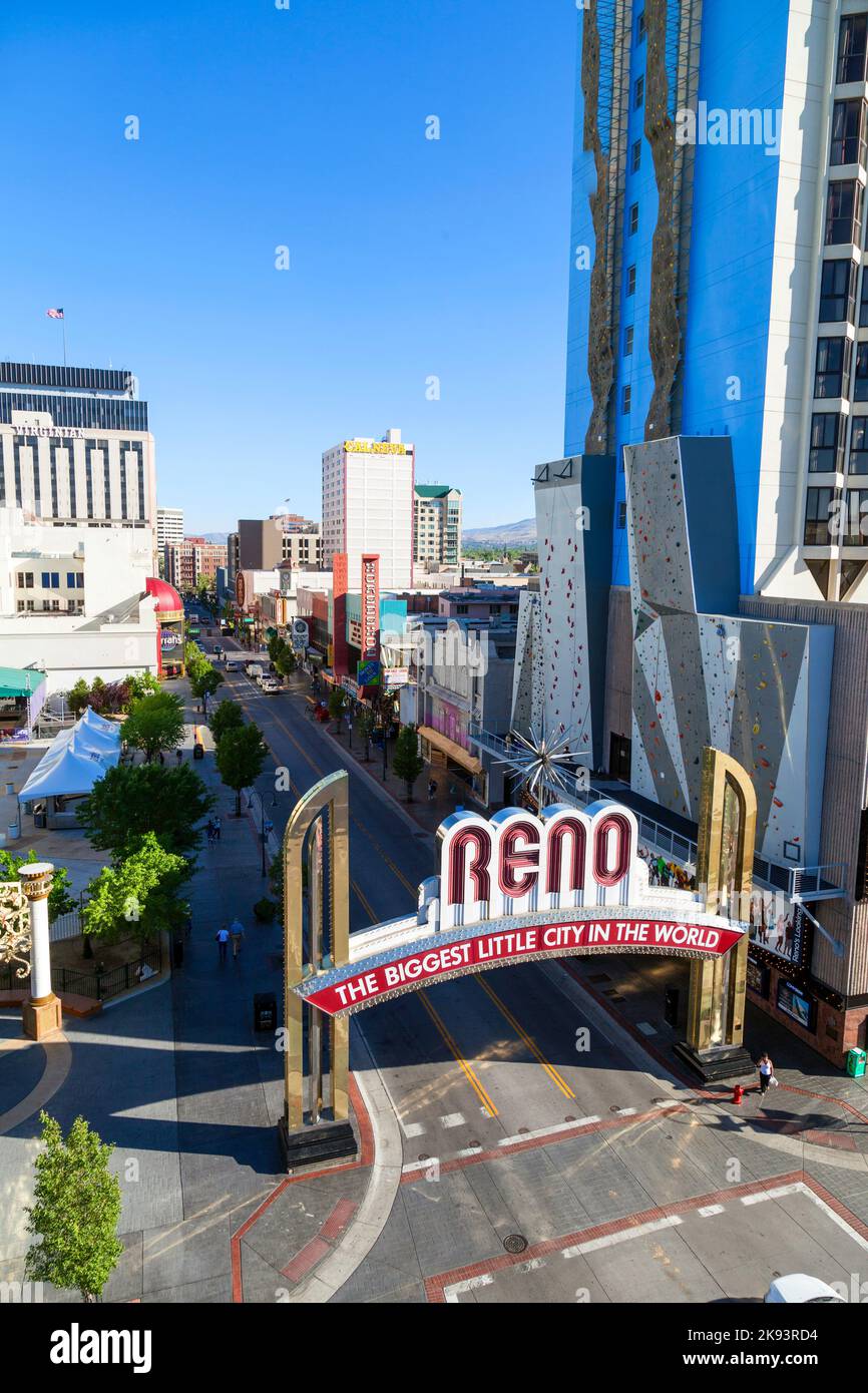 RENO, USA - JUNE 17, 2012:: The Reno Arch in Reno, Nevada. The original ...