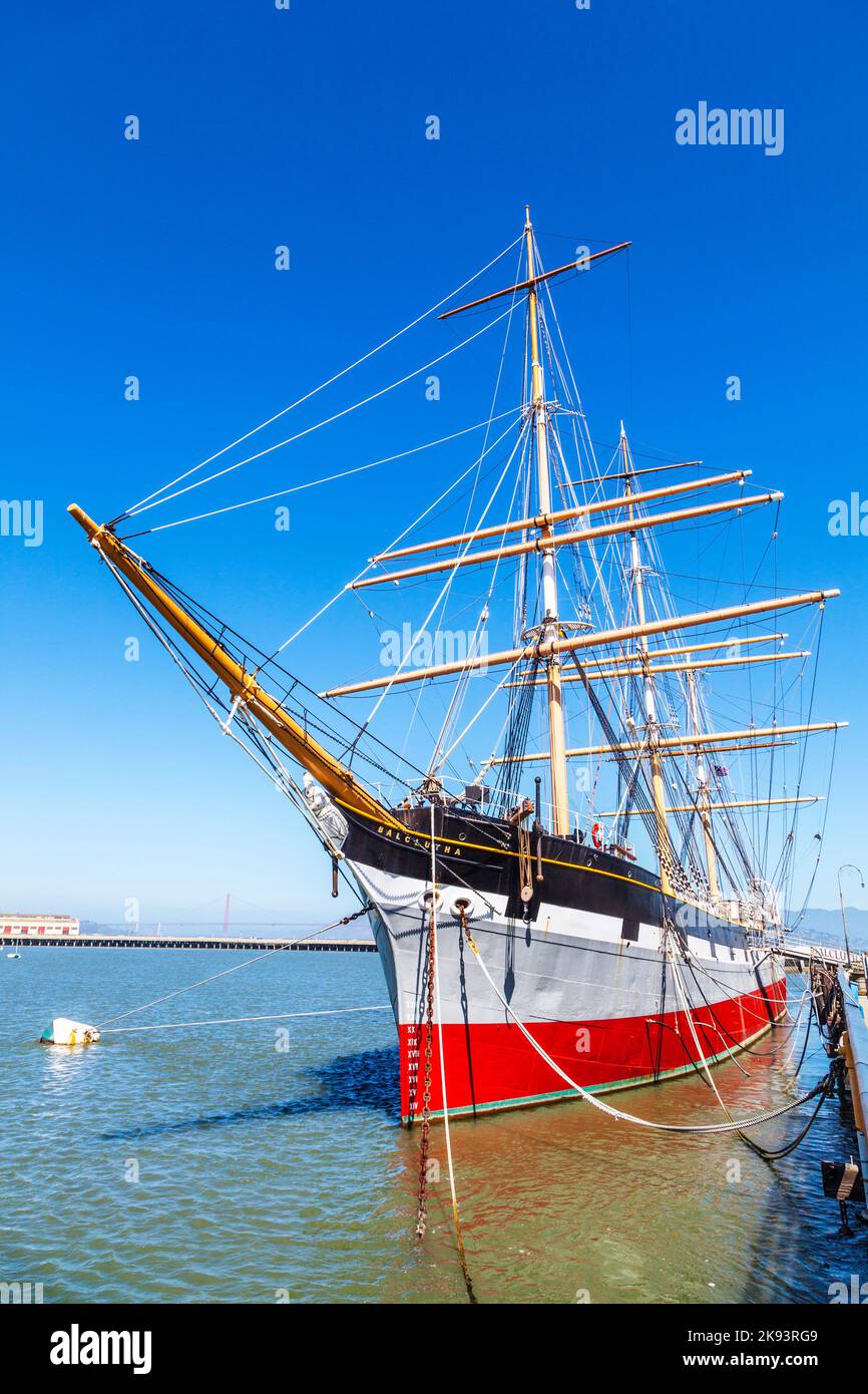 SAN FRANCISCO - JUNE 20, 2012: Vintage 1886 sailing ship, Balclutha on ...
