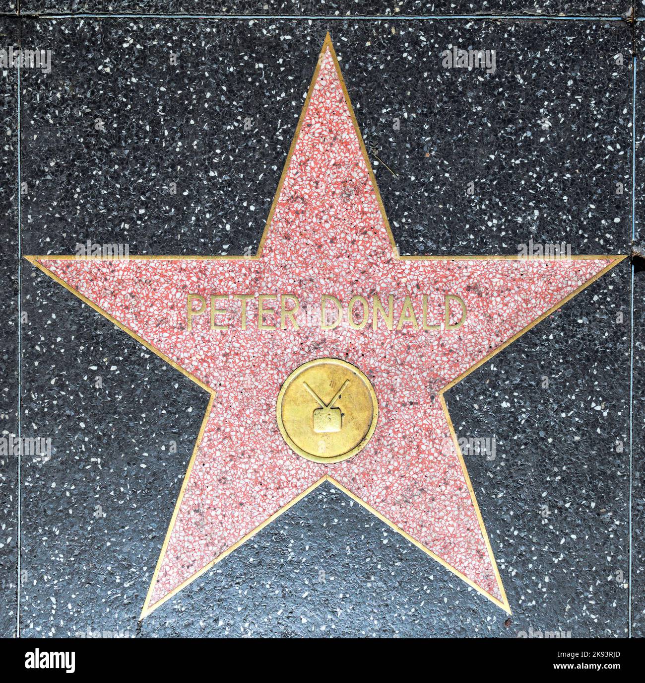 HOLLYWOOD - JUNE 26: Peter Donald's star on Hollywood Walk of Fame on ...