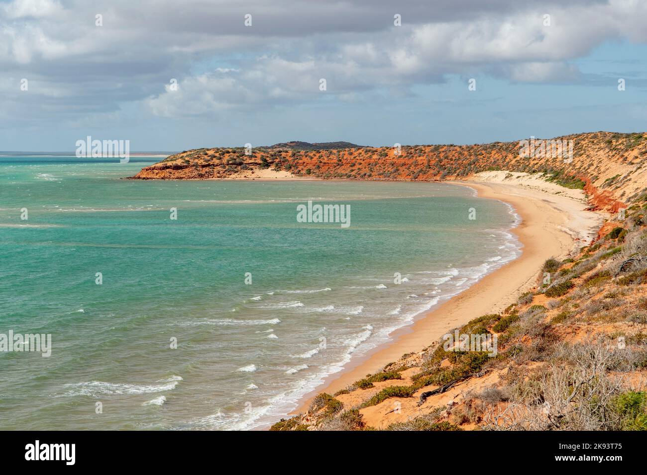 Beach and Red Cliffs at Cape Peron, Francois Peron NP, WA, Australia ...