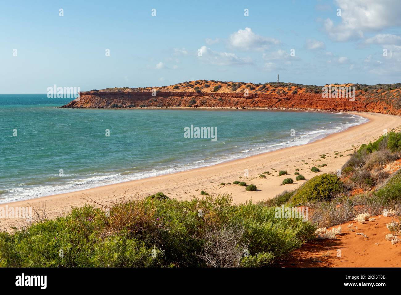 Beach and Red Cliffs at Cape Peron, Francois Peron NP, WA, Australia ...