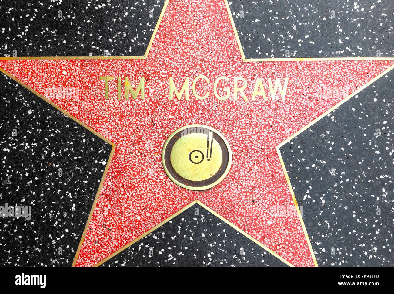HOLLYWOOD - JUNE 26: Tim Mcgraws star on Hollywood Walk of Fame on June ...
