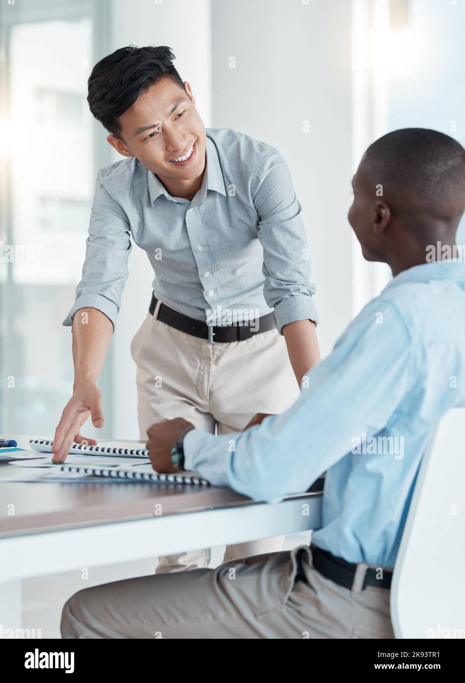 Teamwork, strategy and planning with african and asian business people ...