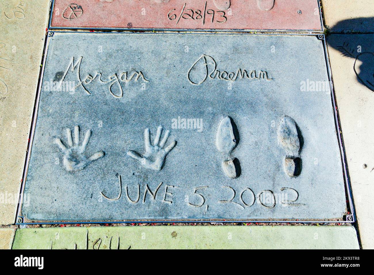LOS ANGELES - JUNE 26: handprints of Morgan Freeman in Hollywood ...