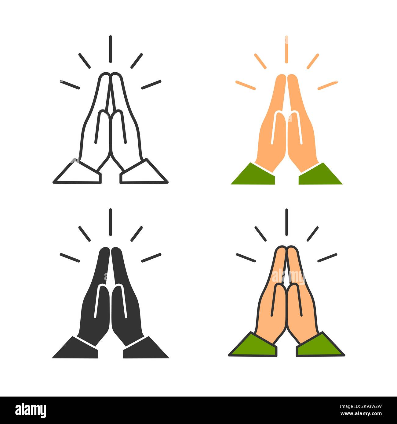 Prayer icon. Vector illustration isolated on white background Stock ...