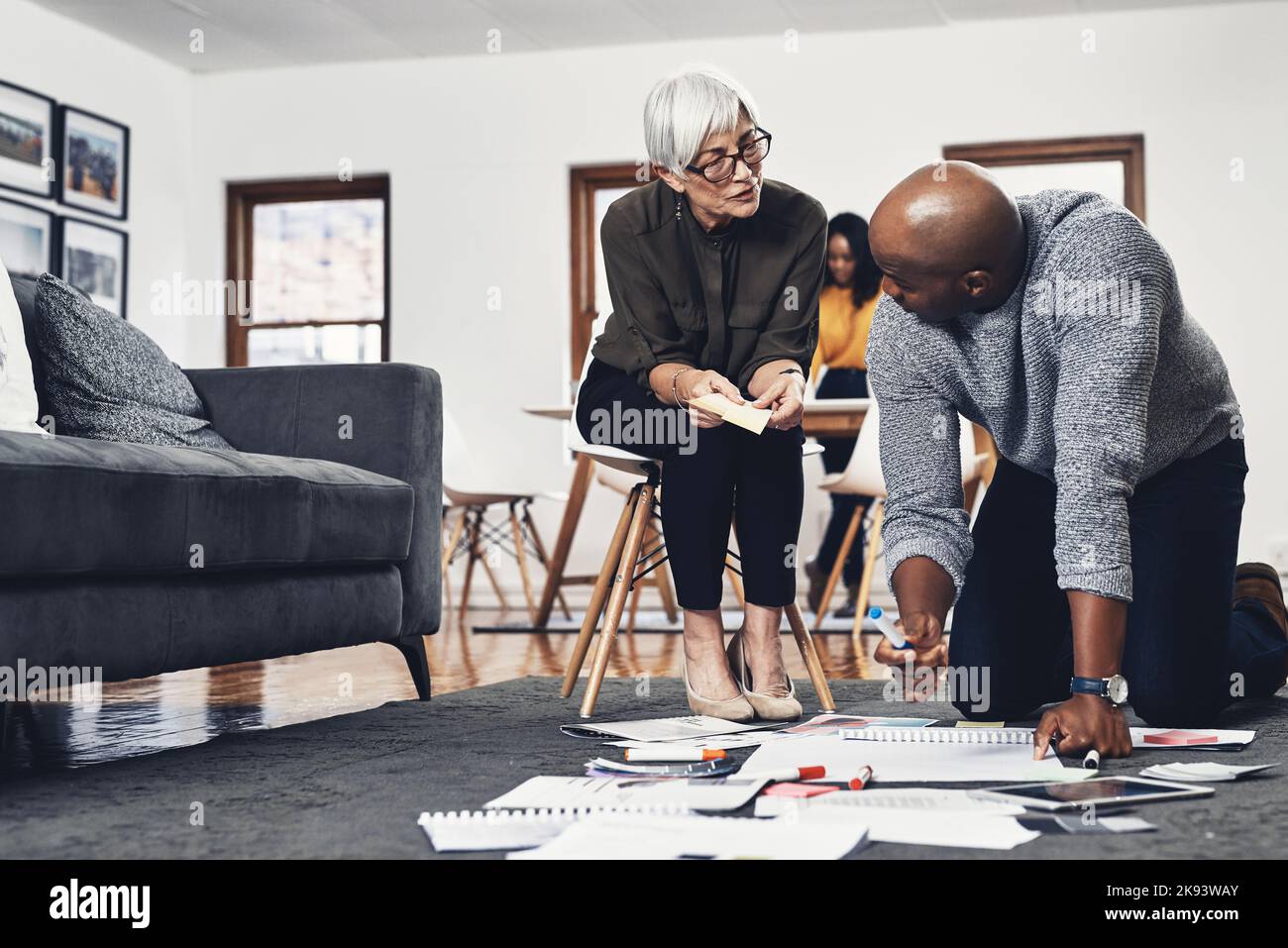 This is organizing at its finest. Full length shot of two ...