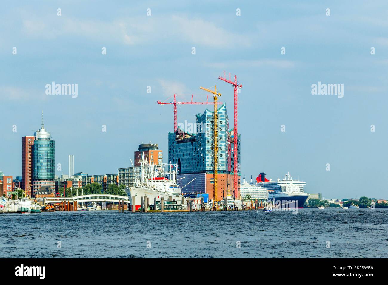HAMBURG, GERMANY - JULY 25: concert hall Elbphilharmonie is under ...