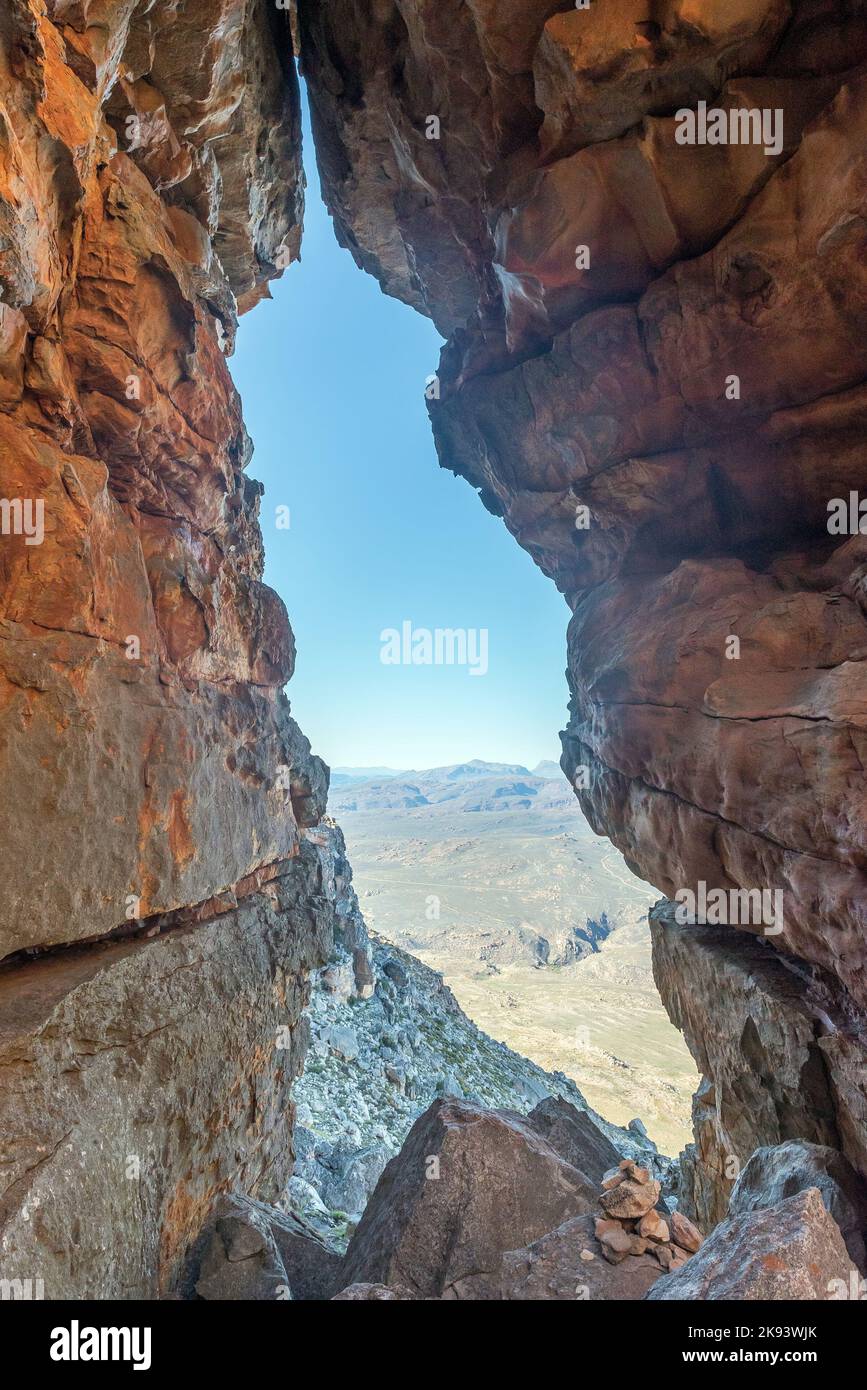 Looking back to the entrance of the narrow Wolfberg Crack at Sanddrif ...
