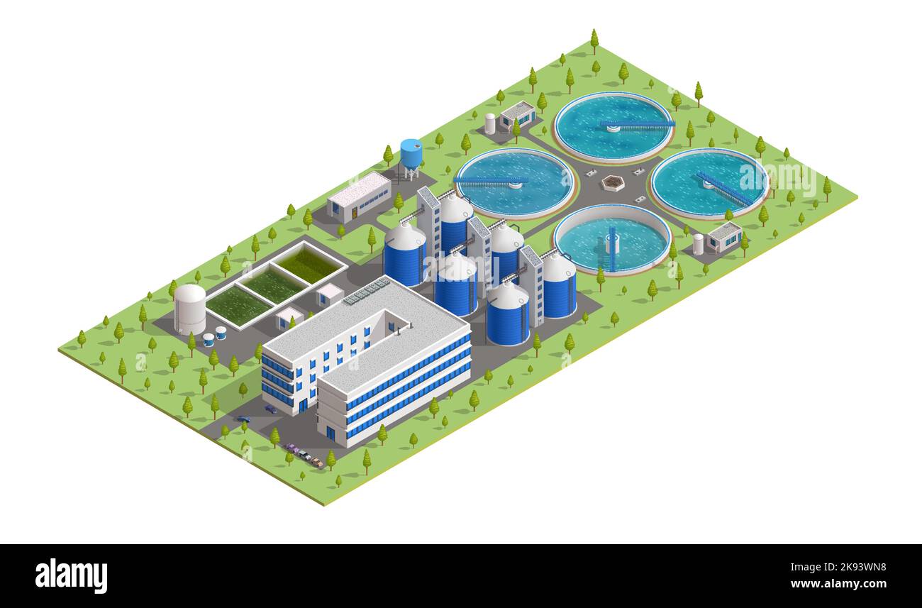 Wastewater Treatment Plant Clipart With Part