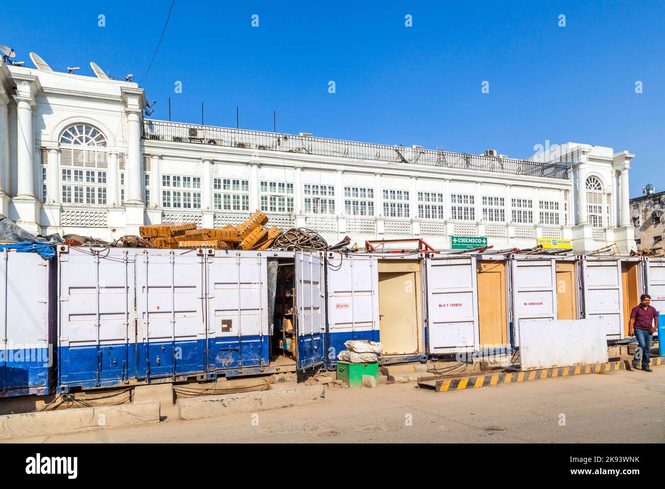 DELHI, INDIA - NOV 16: construction site at Connaught Place on Nov 16,2 ...
