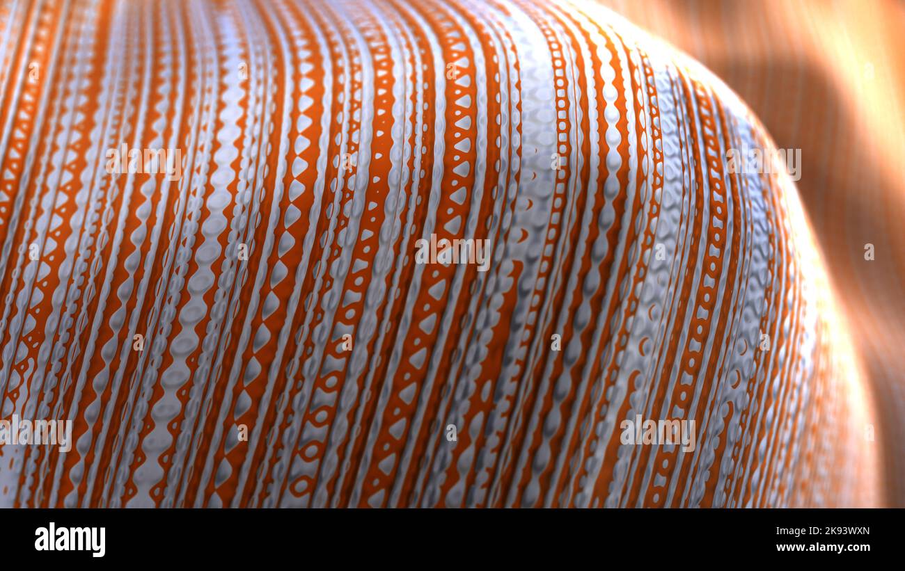 3D hyper-realistic rendering of abstract object with mixed pattern ...