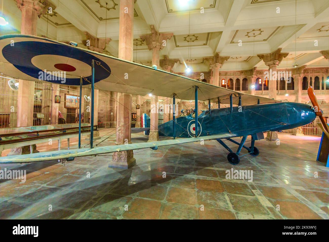 Bikaner, India - October 24, 2012: old de Havilland DH9 in the palace ...