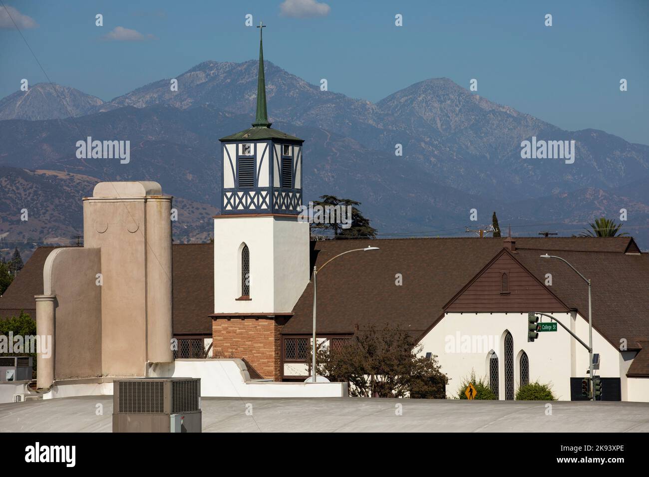 Daytime church view of downtown Covina, California, USA Stock Photo - Alamy
