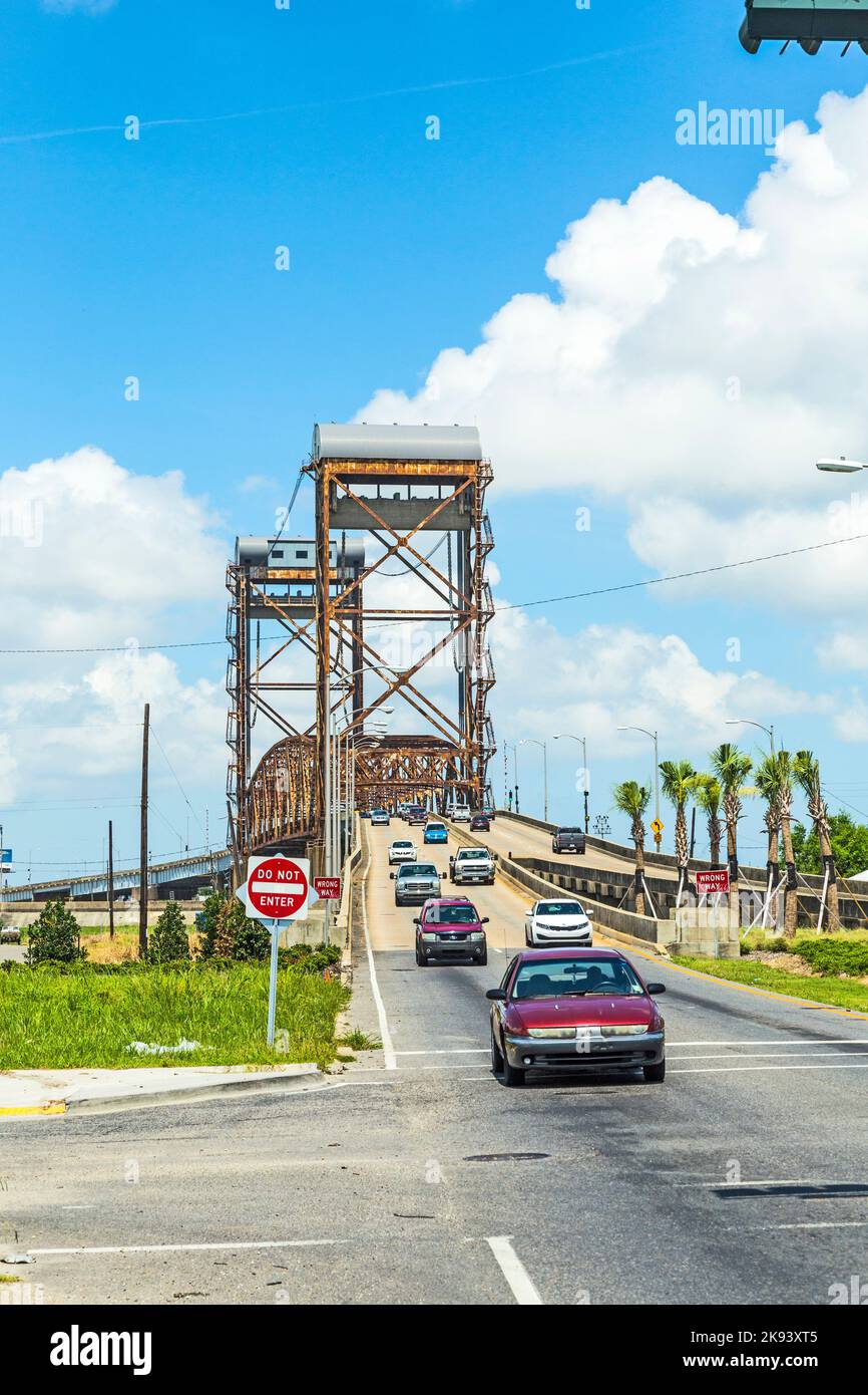 NEW ORLEANS - JULY 17: draw bridge at Lower Ninth Ward on July 17, 2013 ...